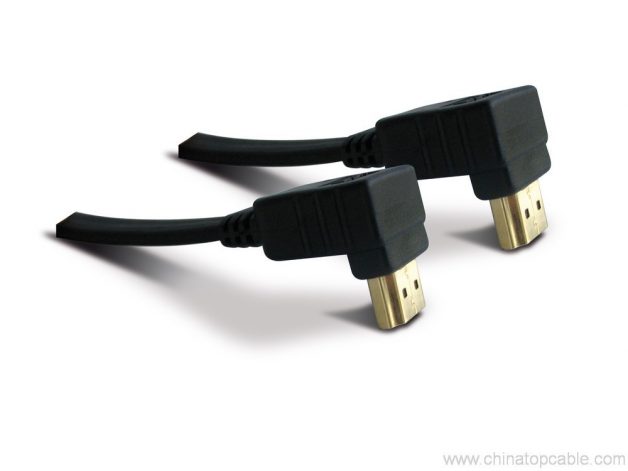 Right angled L-shape HDMI cable gold plated male to male 1080P HDTV ...