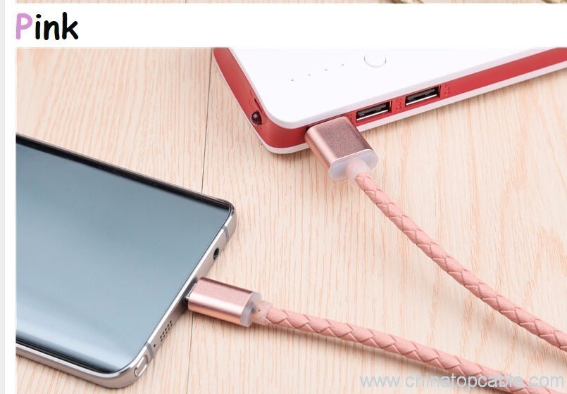 Genuine Leather usb cable 1M Sync Charger Cable - Hengye Cable Factory ...