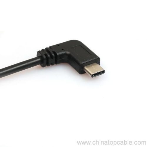 Right angle USB-C USB 3.1 Type C Type-C Male Data Charger Cable ...