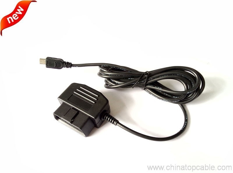 Car Charger OBD Step-down Cable 12V 24V To 5V 2A With Mini USB ...