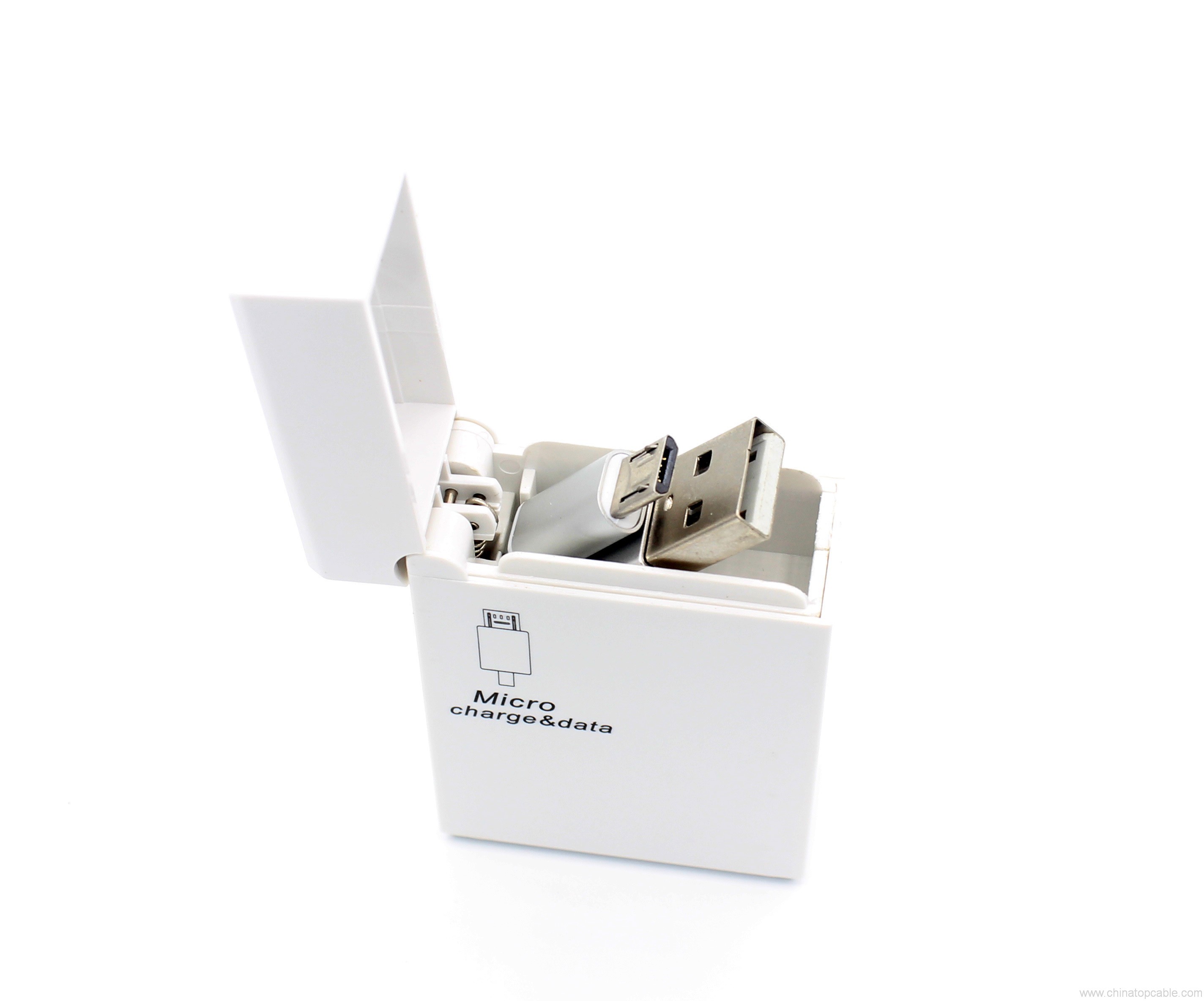 Portable Easy to Carry Retractable Lighter Shape USB Data Cable For ...