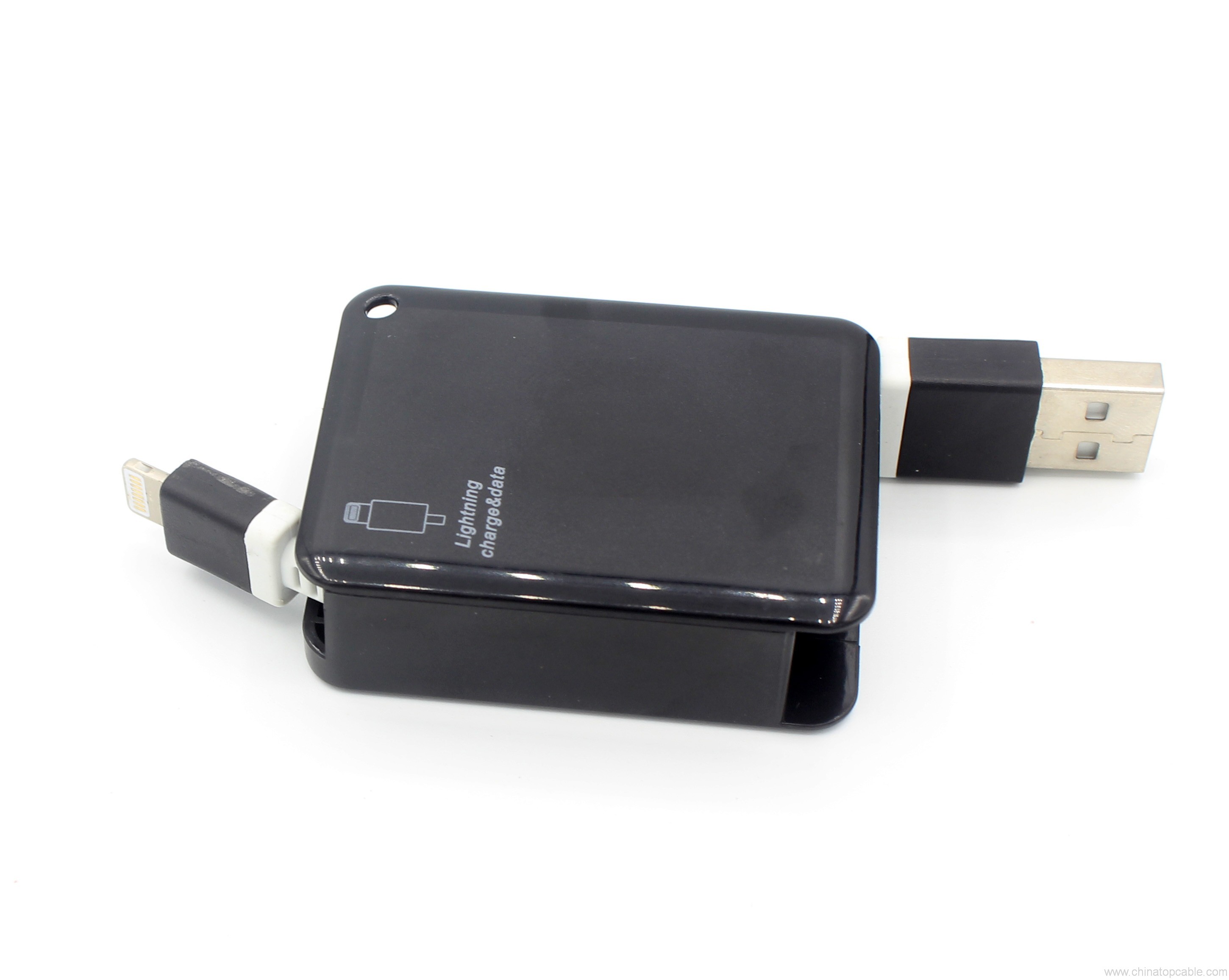 Square Shape Retractable USB Date Cable with Key Ring hole - Hengye ...