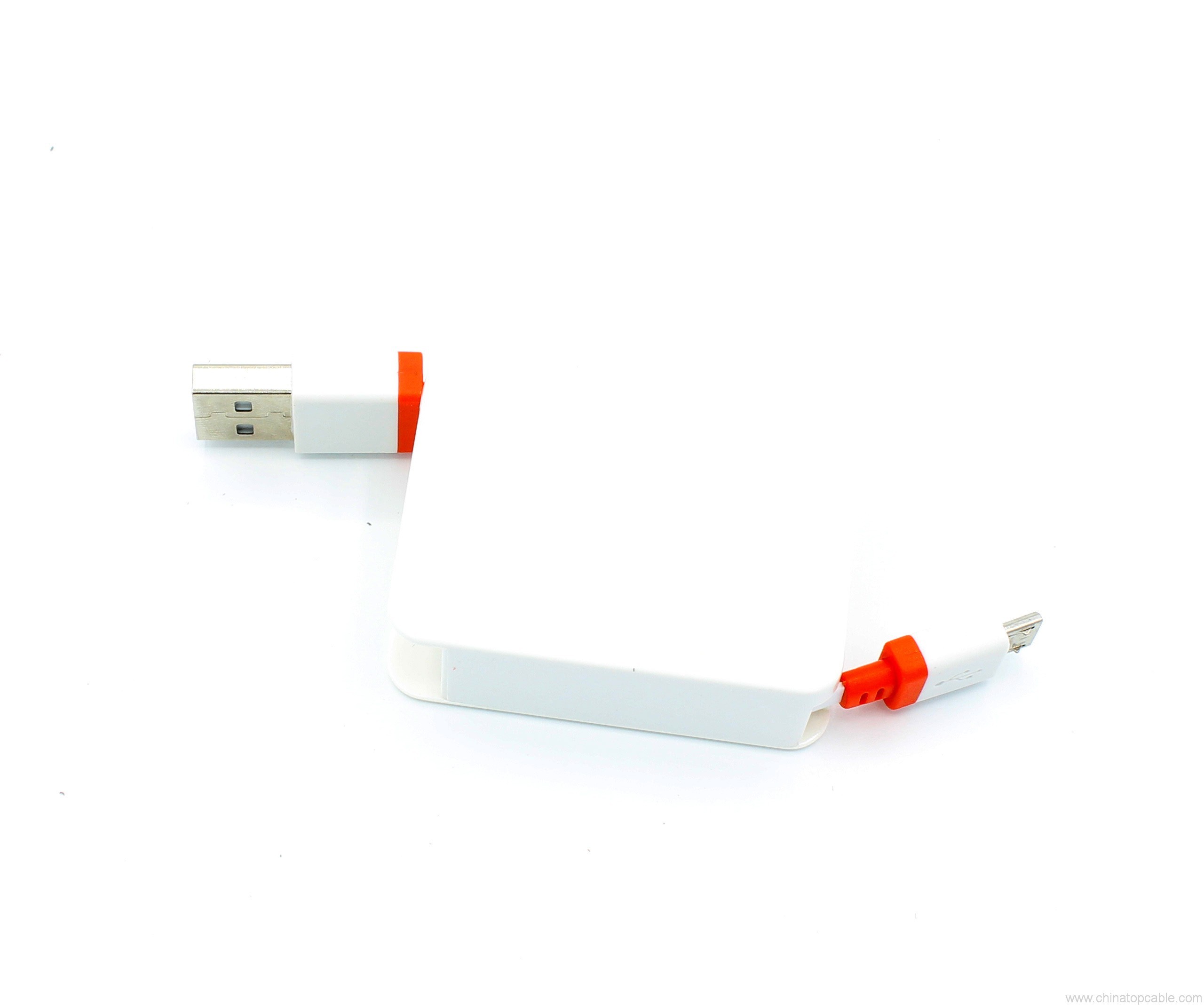 Square Shape Retractable USB Date Cable with Key Ring hole - Hengye ...
