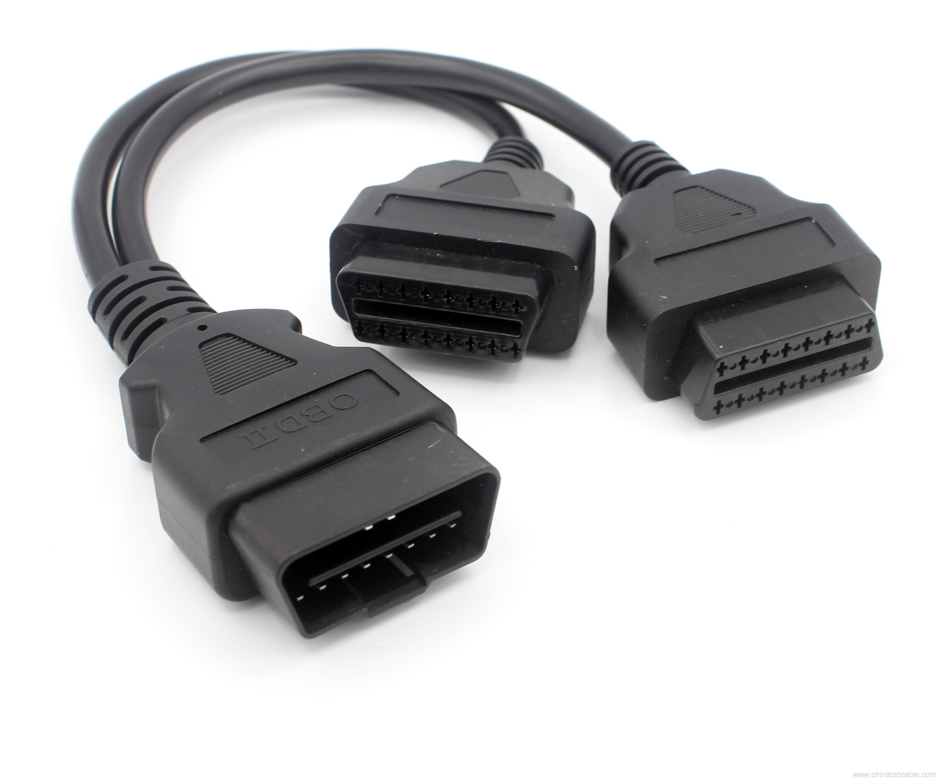 1 to 2 OBD-II 16 Pin Extension Diagnostic Cable - Hengye Cable Factory ...
