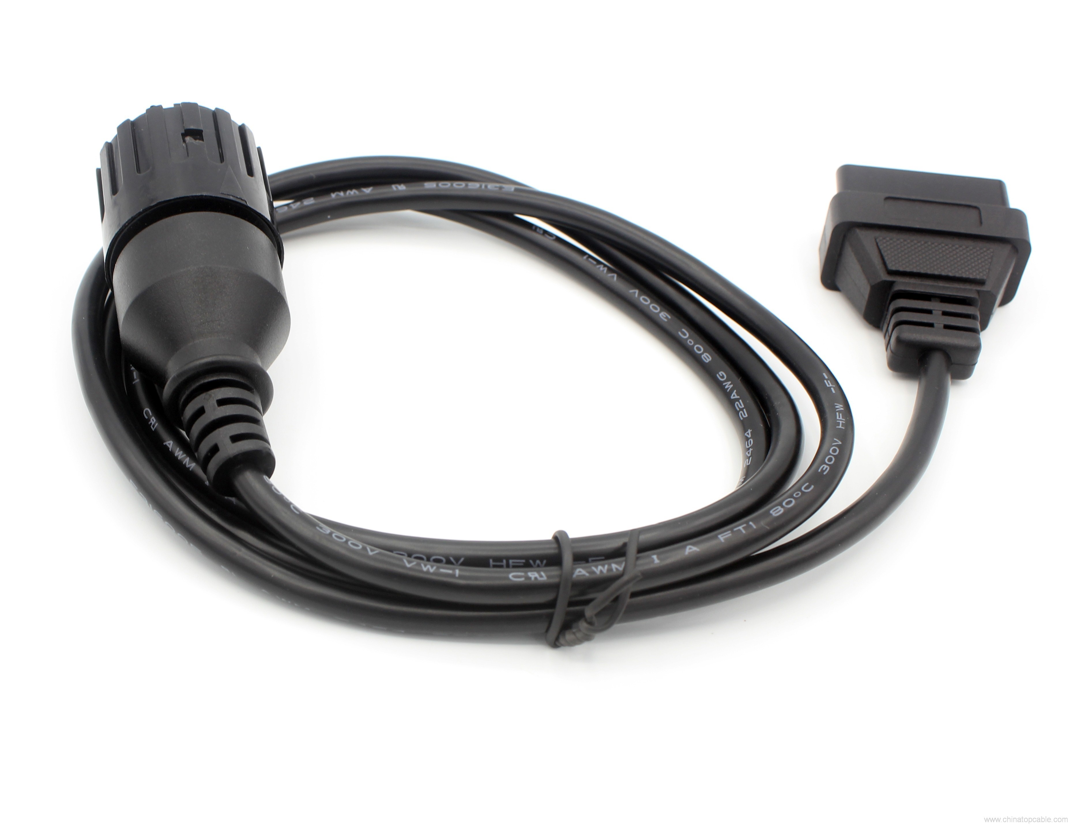 Car Interface To 16 Pin OBD2 OBDII Diagnostic Adapter Connector Cable ...