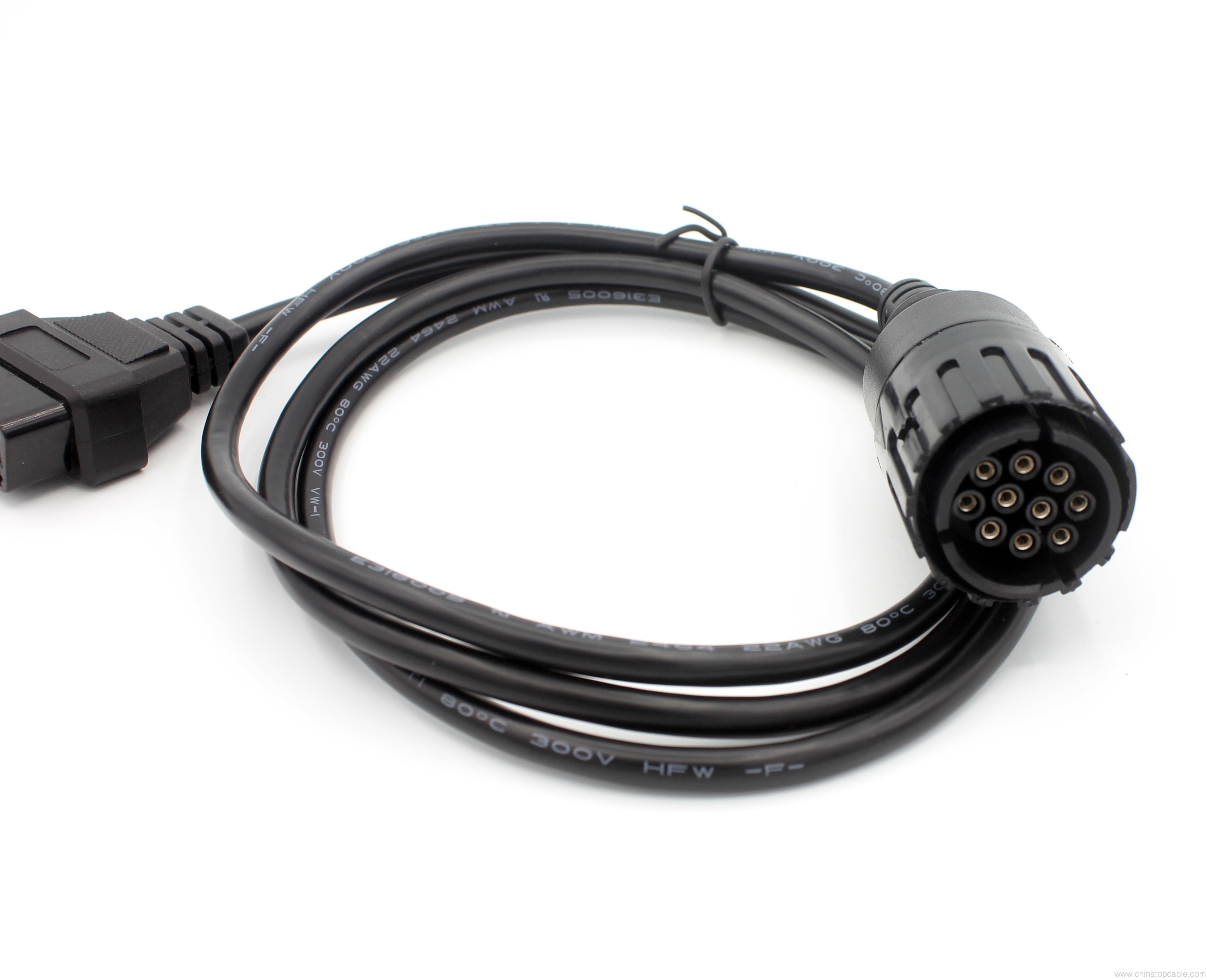 Car Interface To 16 Pin OBD2 OBDII Diagnostic Adapter Connector Cable ...