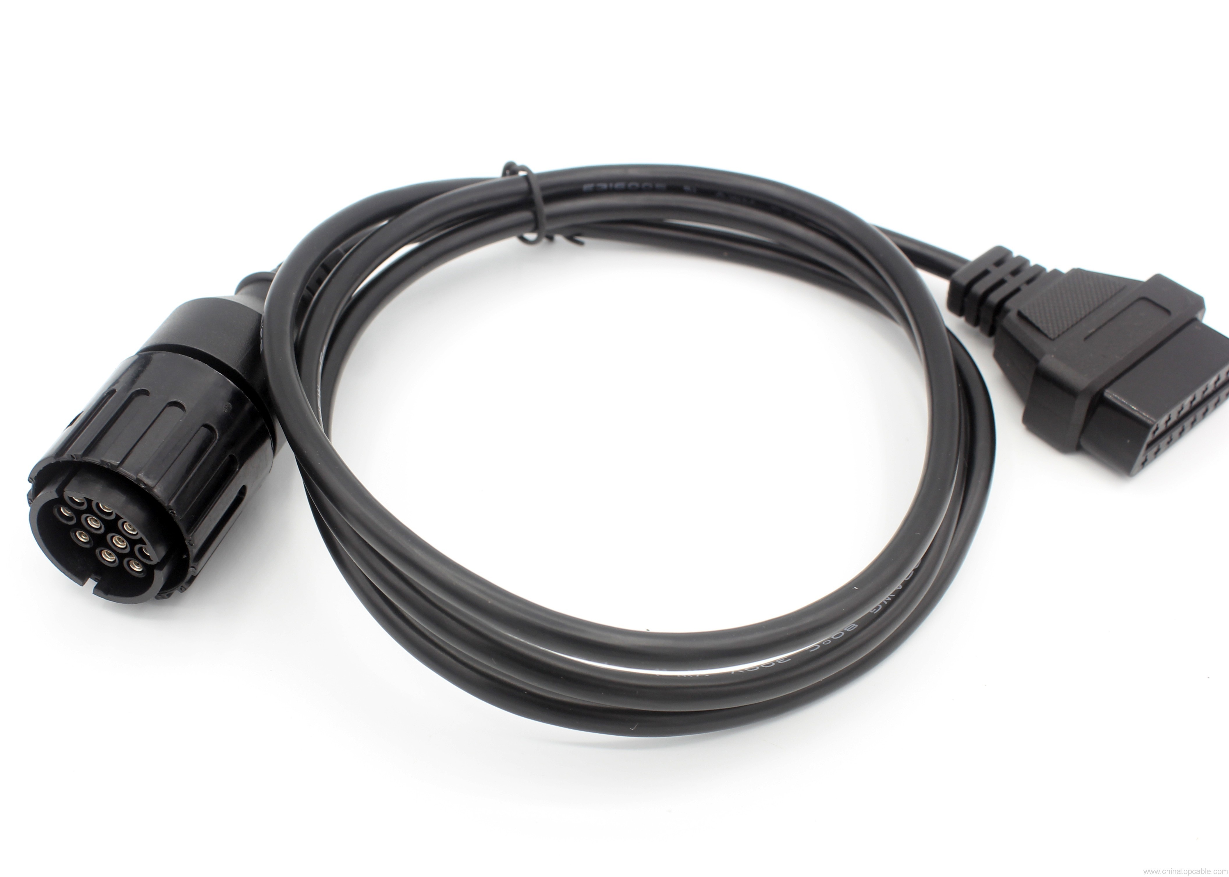 Car Interface To 16 Pin OBD2 OBDII Diagnostic Adapter Connector Cable ...