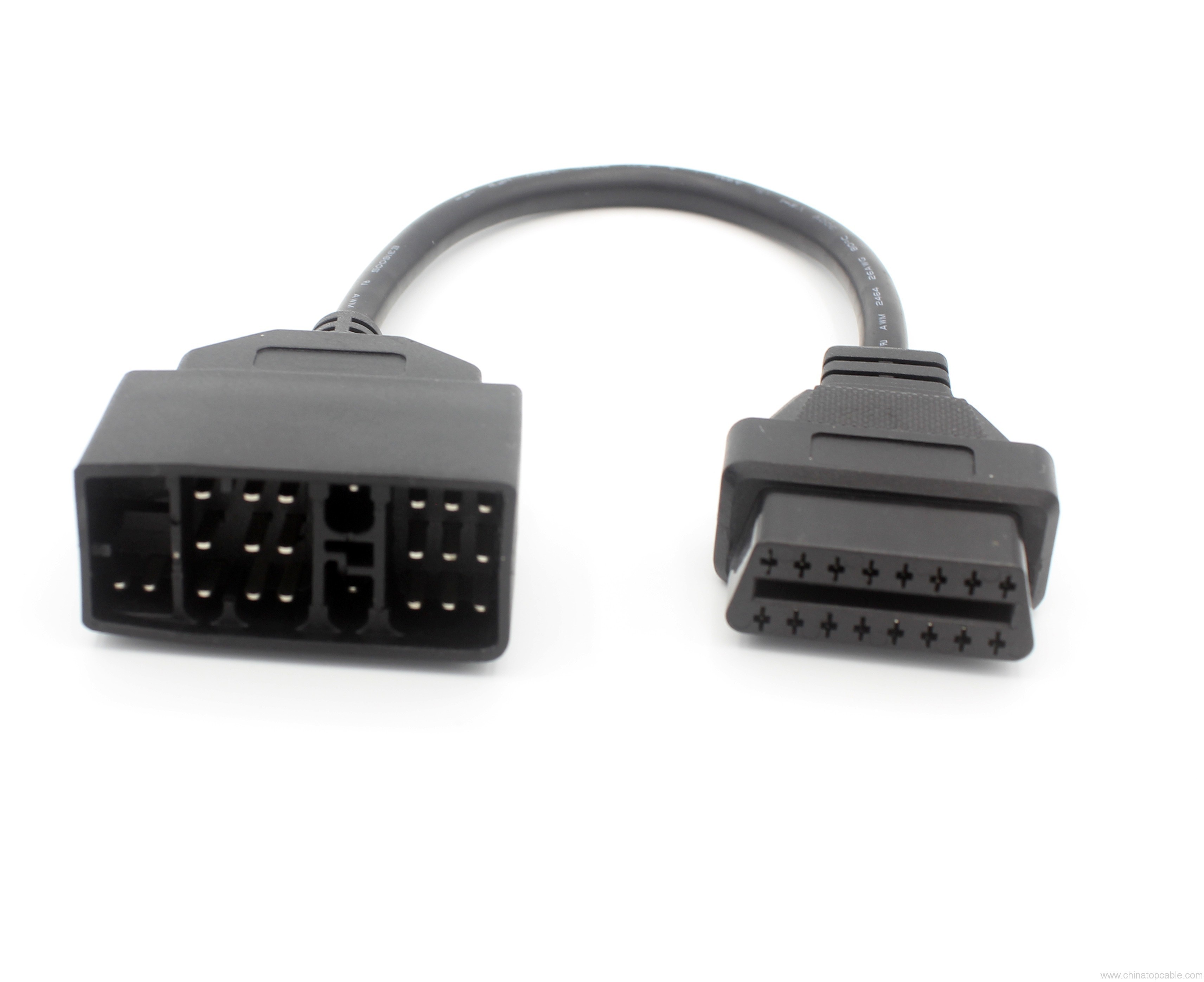 Car Interface To 16 Pin OBD2 OBDII Diagnostic Adapter Connector Cable ...