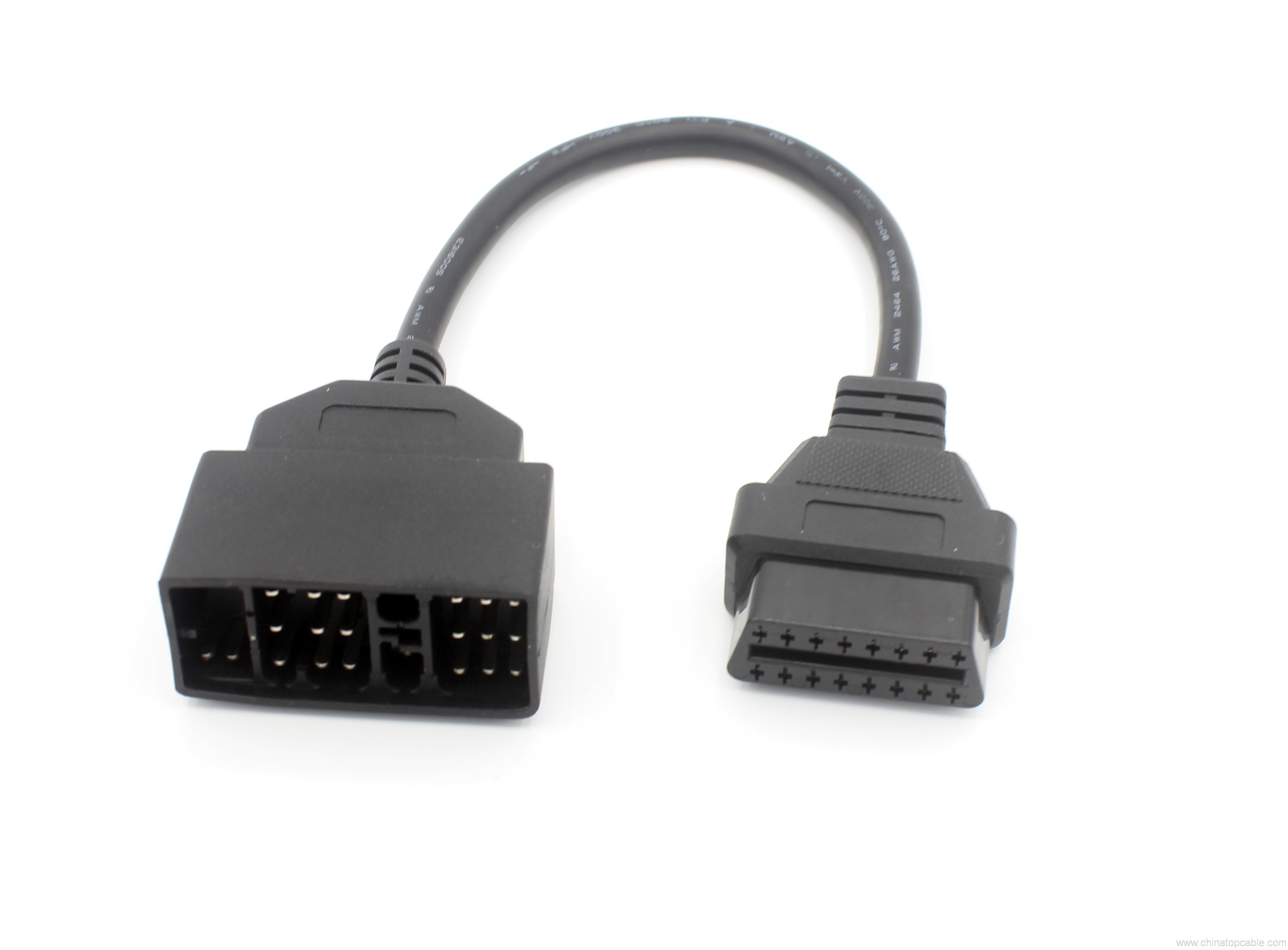 Car Interface To 16 Pin OBD2 OBDII Diagnostic Adapter Connector Cable ...