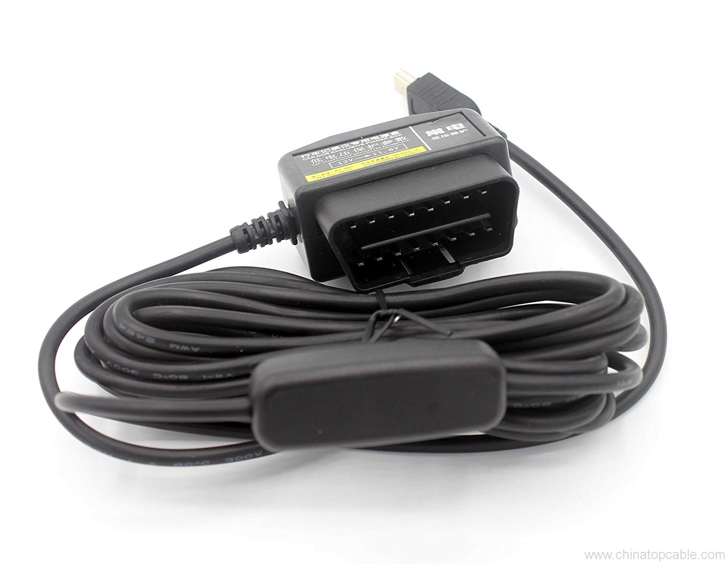 Universal Car OBD2 Dash Camera DVR Charging Cable Power Adapter Micro ...