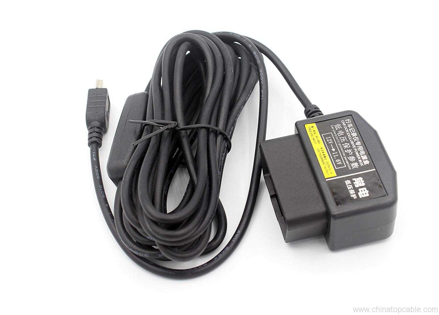 Universal Car OBD2 Dash Camera DVR Charging Cable Power Adapter Micro ...