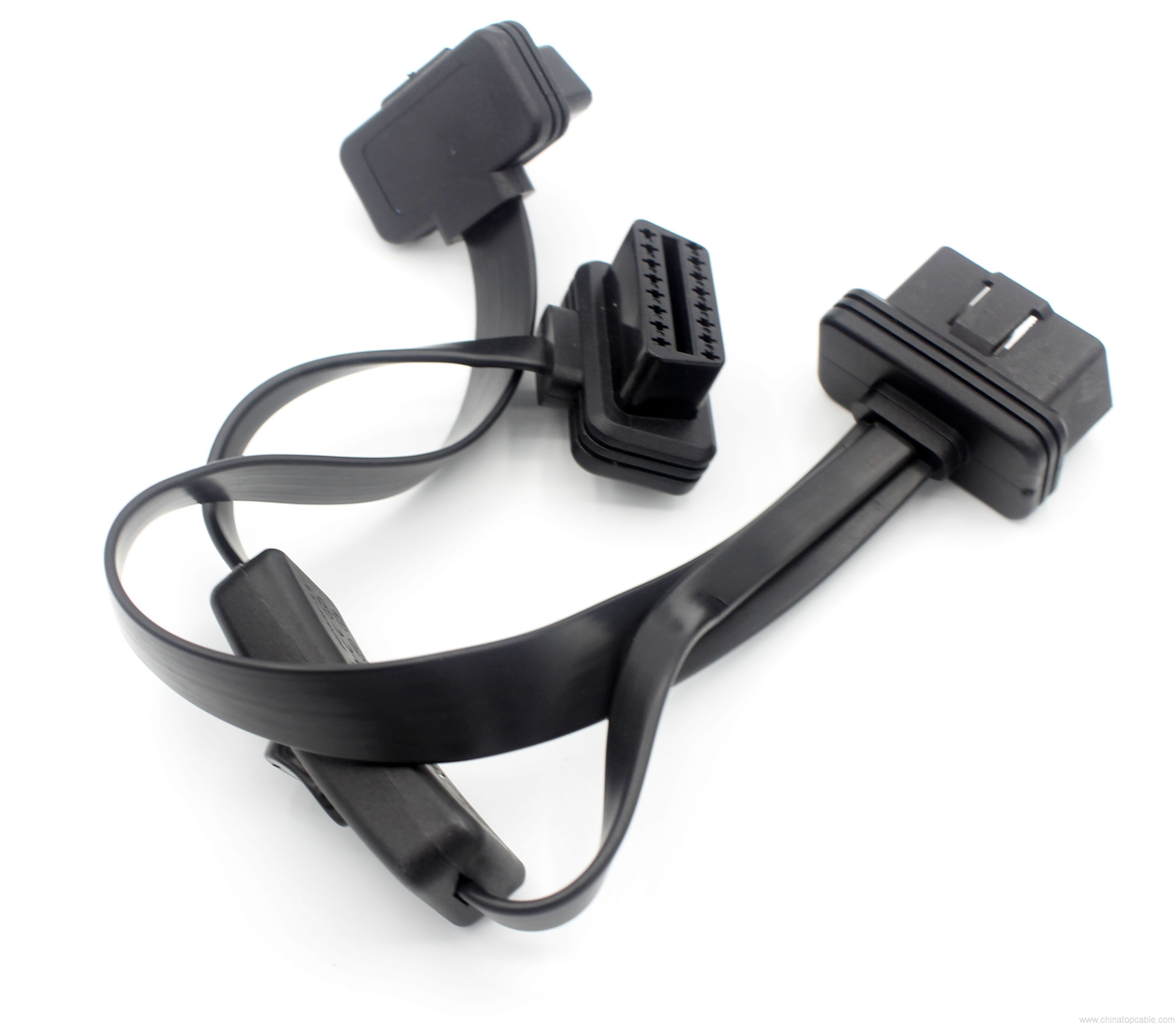 OBD2 OBD-II 16 Pin Male to M/F Splitter Extension Diagnostic Cable 1 to ...