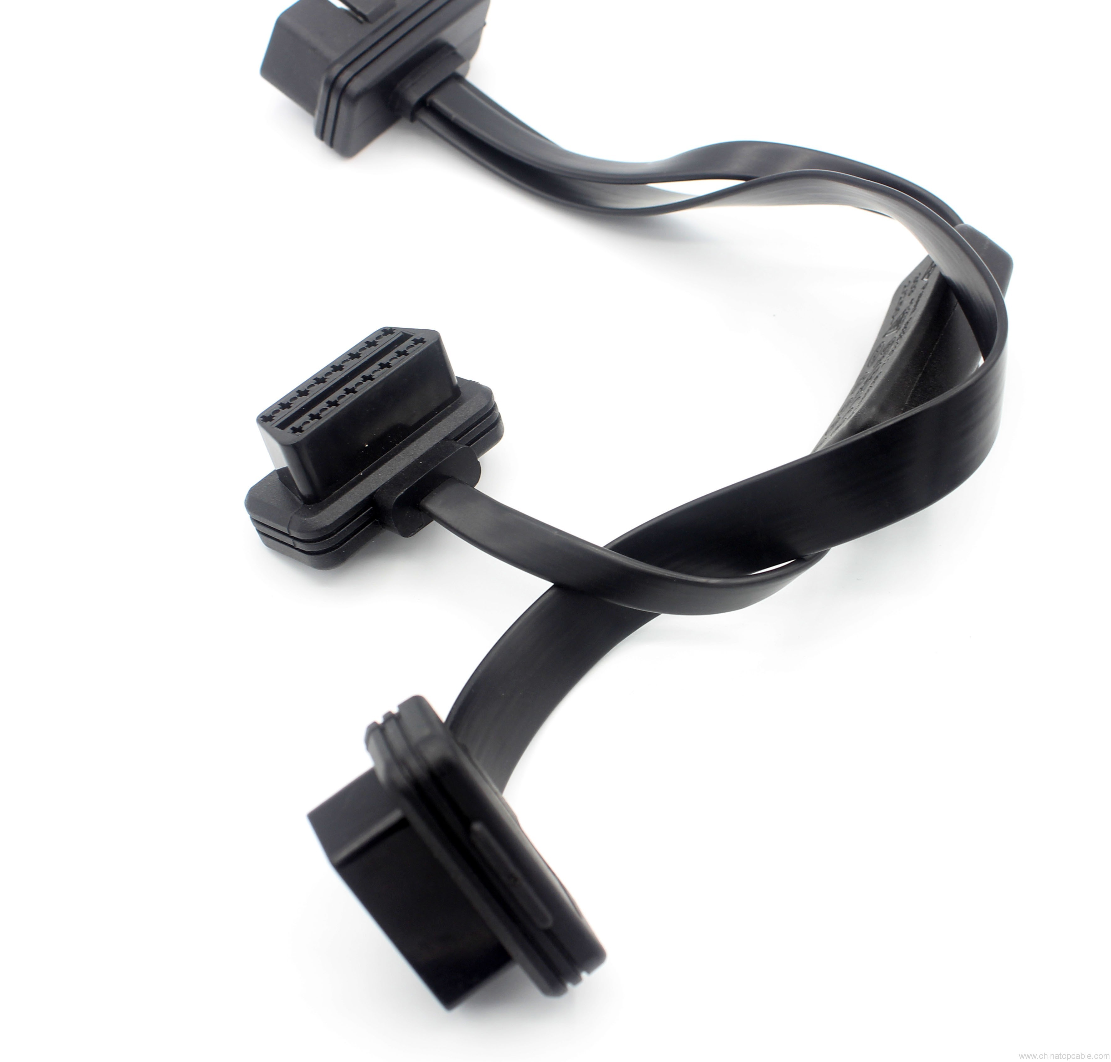 OBD2 OBD-II 16 Pin Male to M/F Splitter Extension Diagnostic Cable 1 to ...