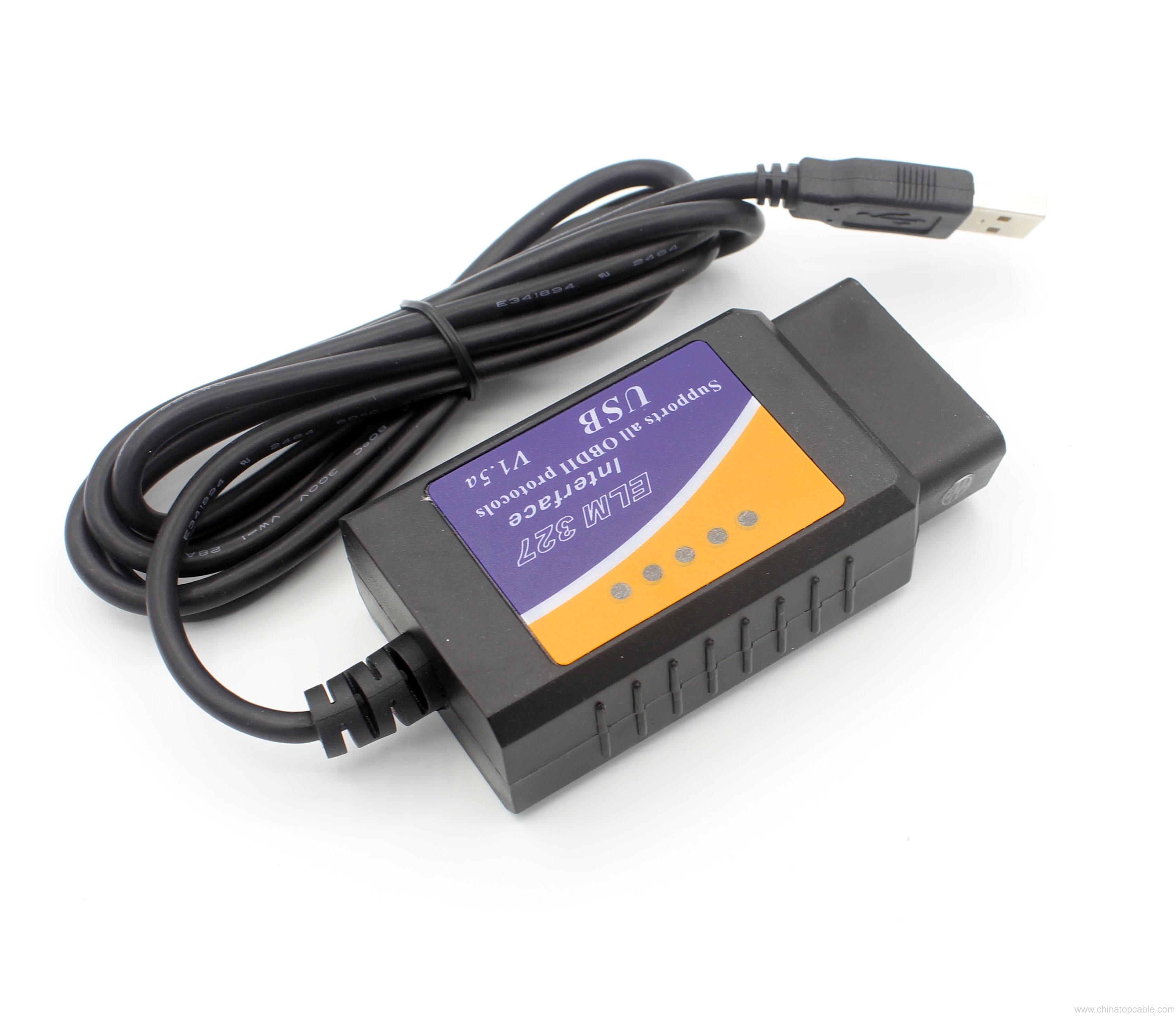 OBD2 OBD II อินเตอร์เฟซวินิจฉัย ELM327 อัตโนมัติสแกนเนอร์เครื่องมือ USB ...