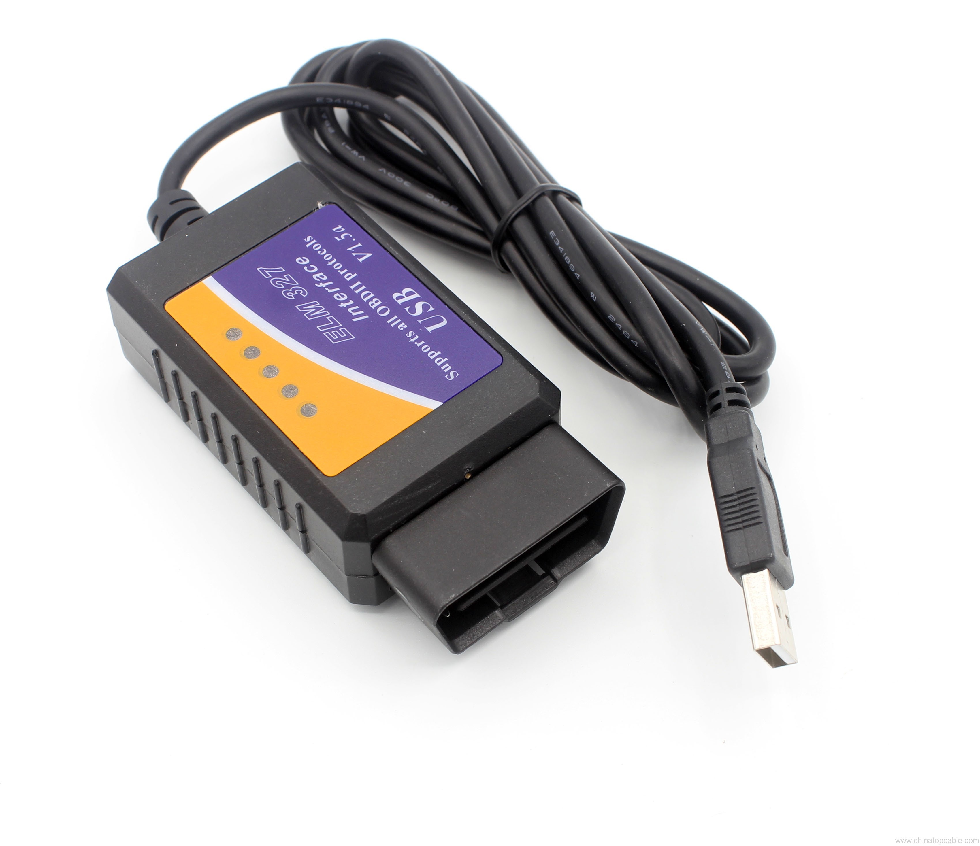 OBD2 OBD II อินเตอร์เฟซวินิจฉัย ELM327 อัตโนมัติสแกนเนอร์เครื่องมือ USB ...