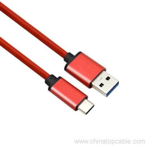2M Type C Cable 22AWG Fabric braid USB-C and USB-A - Hengye Cable ...