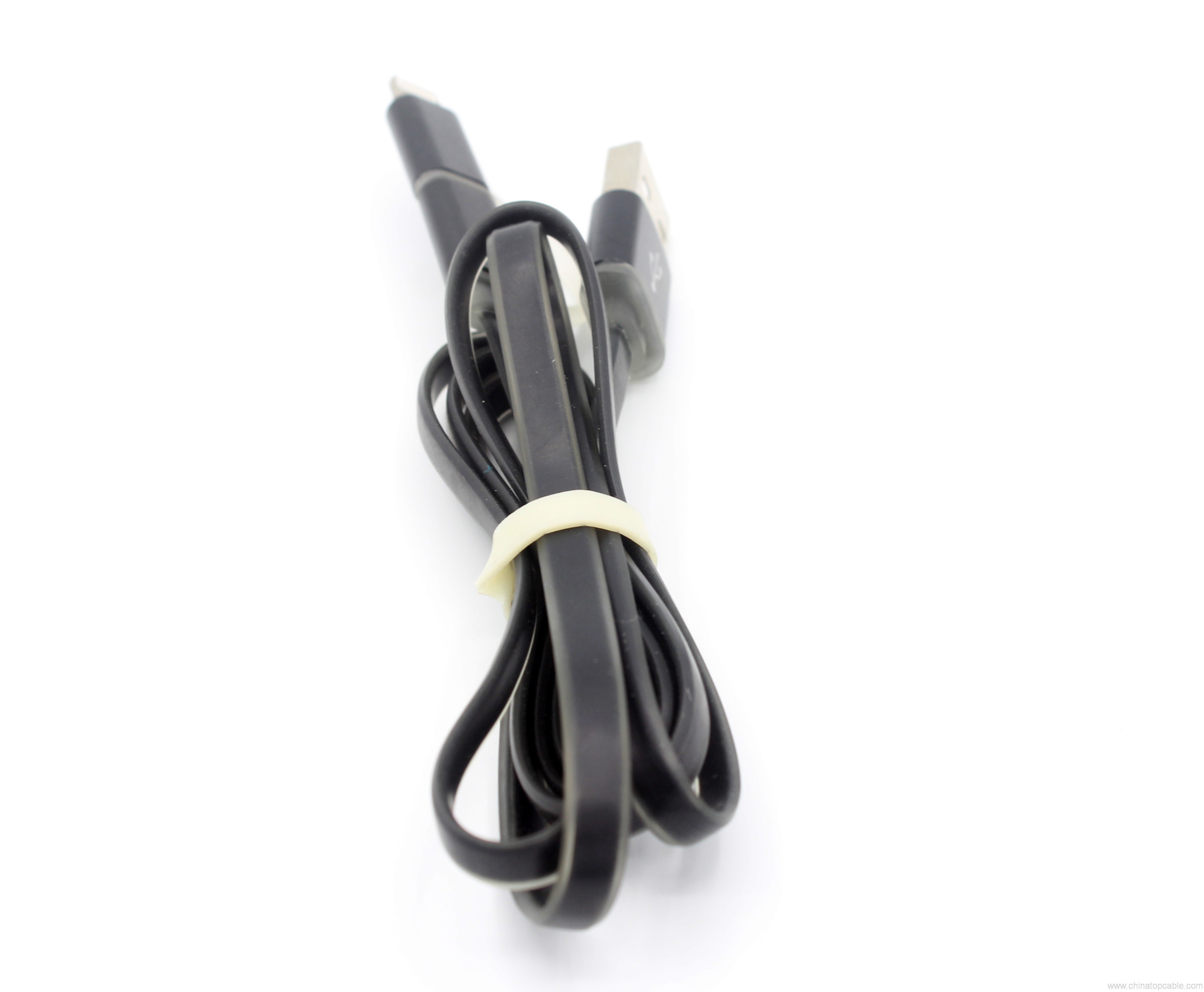 High quality Jelly flat design 2 in 1 usb charging cable for iphone and ...