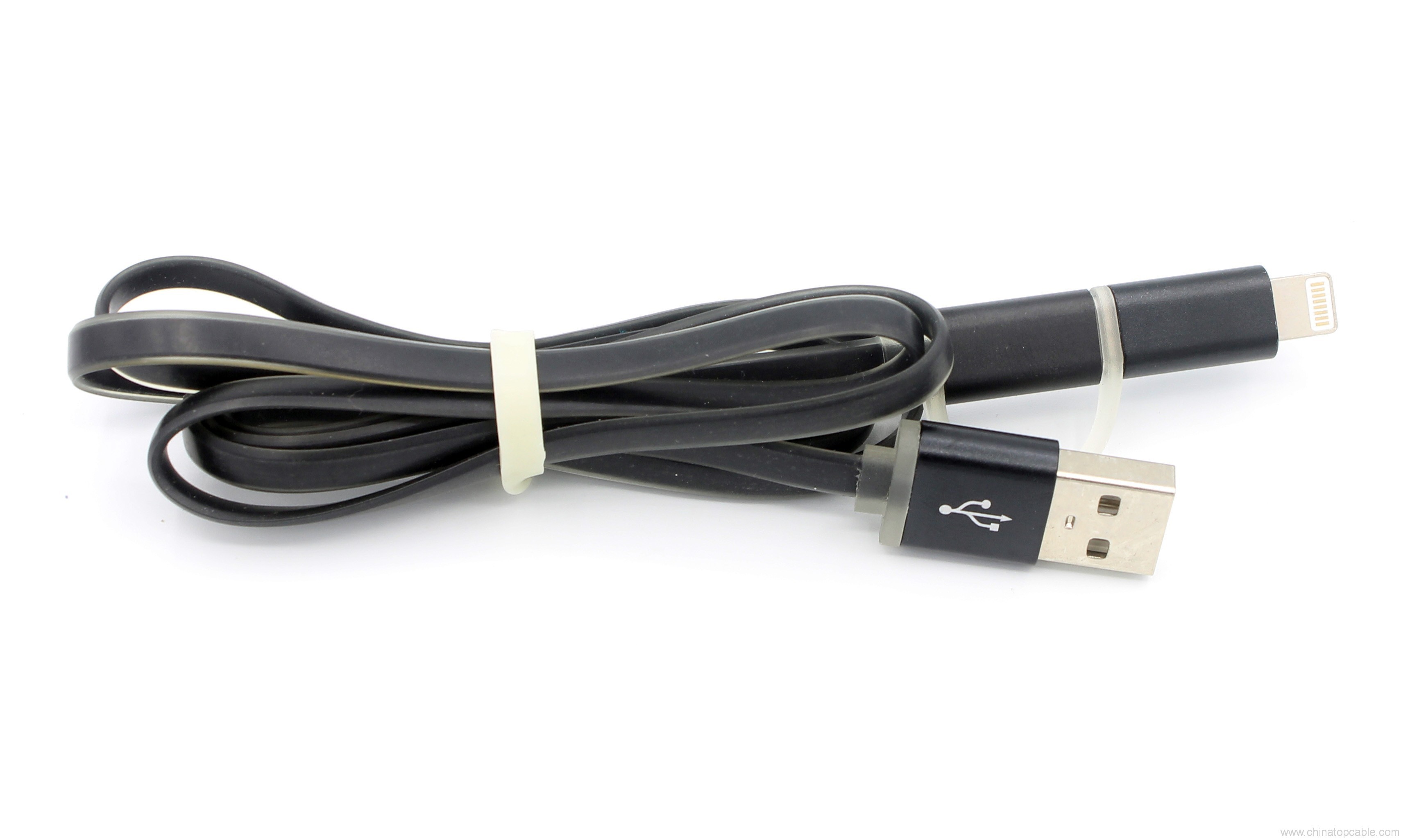 High quality Jelly flat design 2 in 1 usb charging cable for iphone and ...