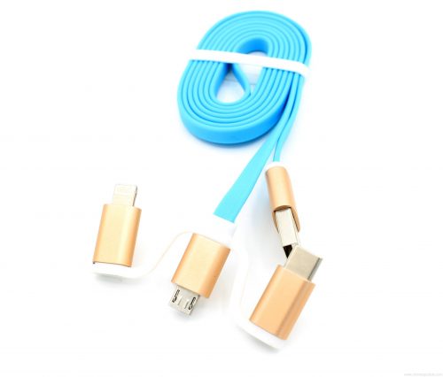 3 in 1 Micro+IOS+Type-c Connector Charging+Data Transfer Use USB Cable ...