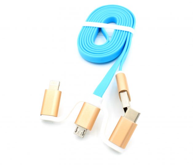 3 in 1 Micro+IOS+Type-c Connector Charging+Data Transfer Use USB Cable ...