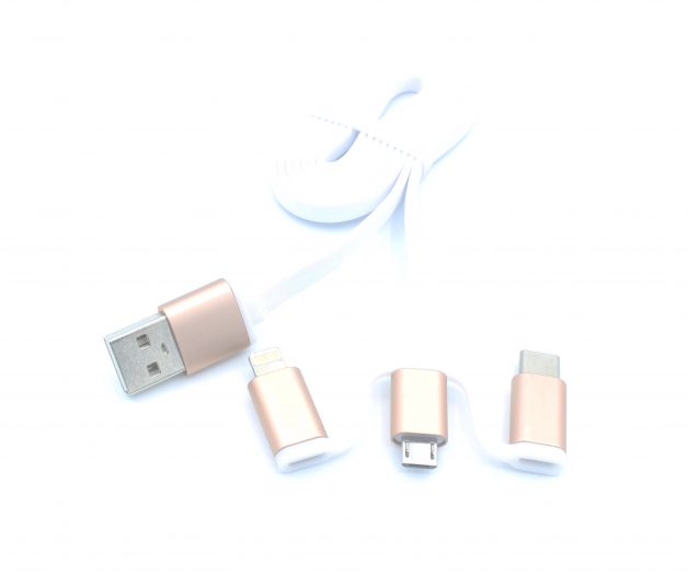 3 in 1 Micro+IOS+Type-c Connector Charging+Data Transfer Use USB Cable ...