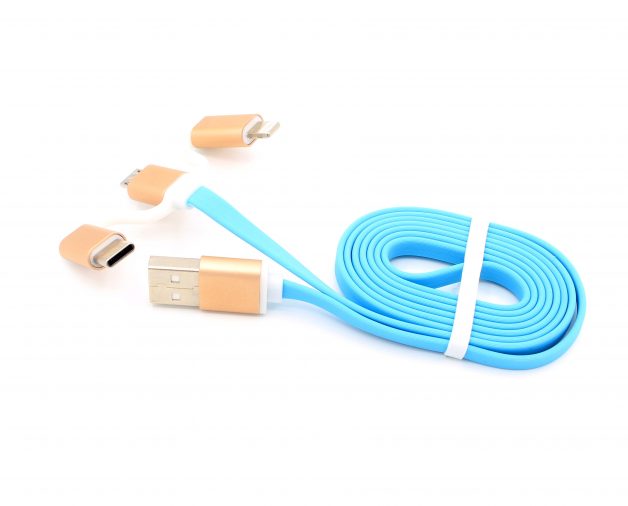 3 in 1 Micro+IOS+Type-c Connector Charging+Data Transfer Use USB Cable ...