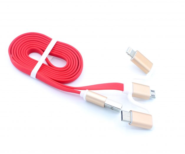 3 in 1 Micro+IOS+Type-c Connector Charging+Data Transfer Use USB Cable ...