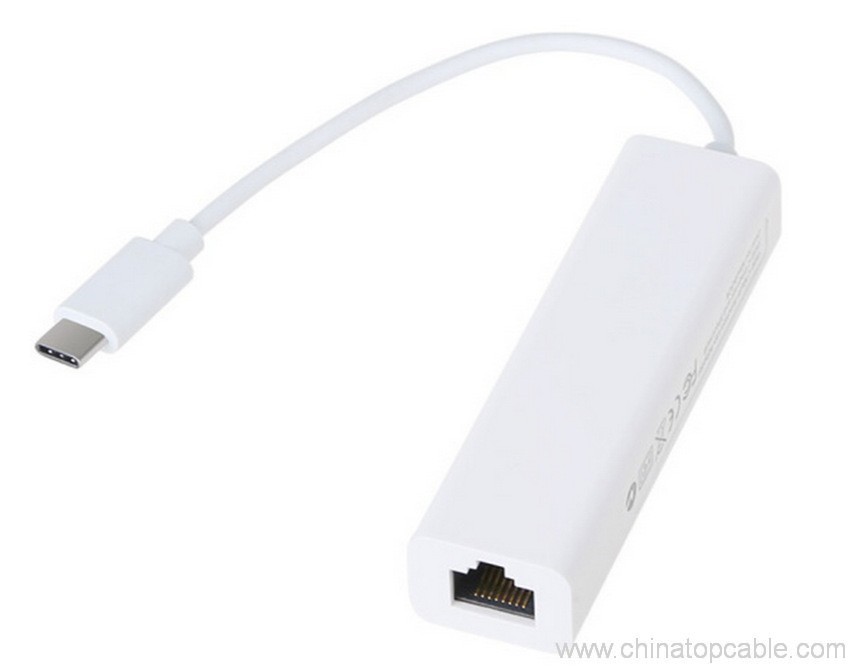 USB 3.1 Type C to 3 Ports USB 3.0 HUB RJ45 Ethernet Network LAN Port ...