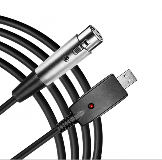 Xlr 마이크 케이블 Usb 3 마이크 또는 악기 노래방 노래 녹음을 위한 Xlr 여성 마이크 링크 컨버터 케이블 스튜디오