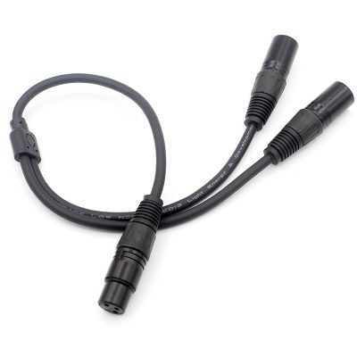 1 XLR to 2 RCA Male Plug Stereo Plug Y Splitter, XLR Wire Cord Audio Adapter Connector Cable 1 ...