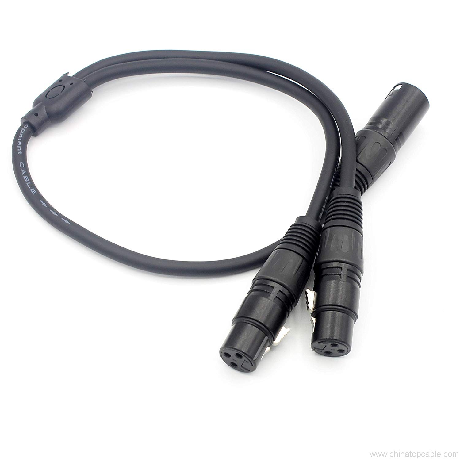 1 Male XLR To Dual Female XLR Y Splitter Cable,Microphone Lead/Combiner ...