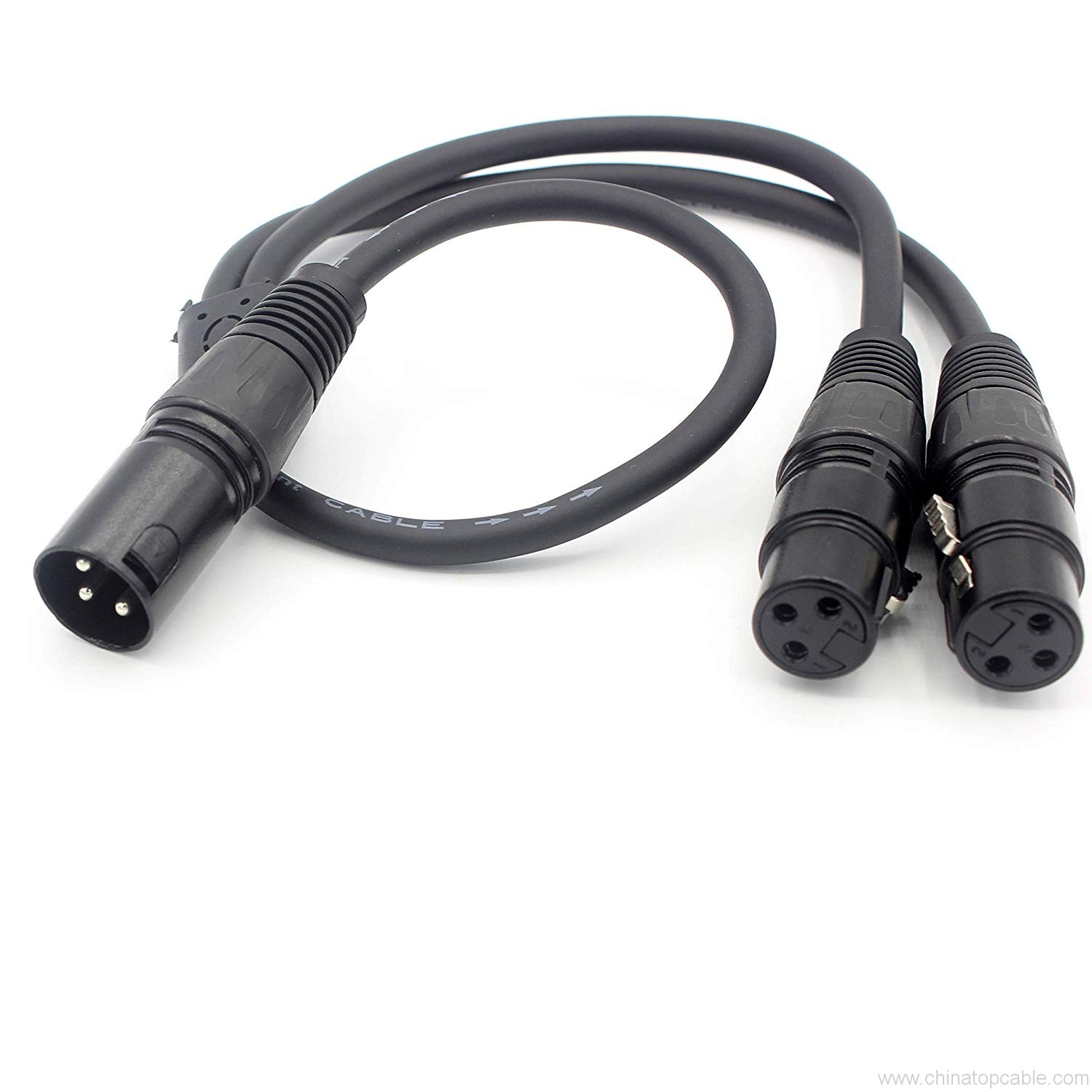 1 Male XLR To Dual Female XLR Y Splitter Cable,Microphone Lead/Combiner ...