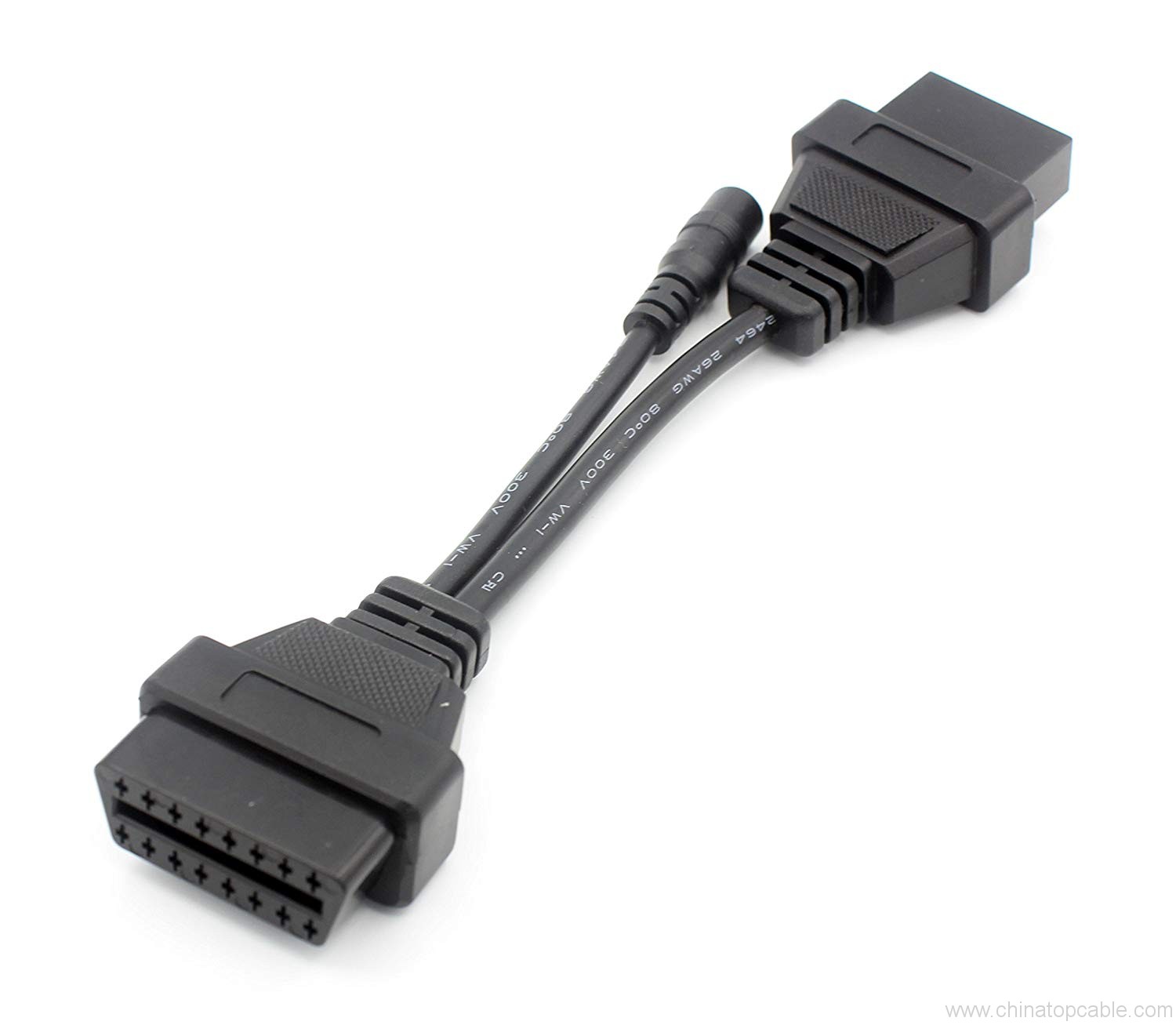 12 Pin OBD to OBDII 16 Pin Adapter Connector Cable 12 Pin Pass Through ...