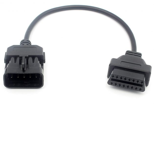Car 10 Pin to OBD II 16 Pin Adapter Connector Cable for Vauxhall / Opel ...
