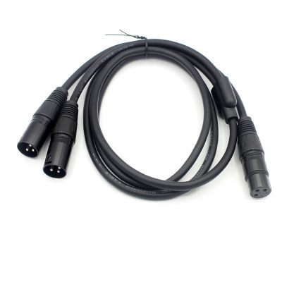 1 XLR to 2 RCA Male Plug Stereo Plug Y Splitter, XLR Wire Cord Audio ...