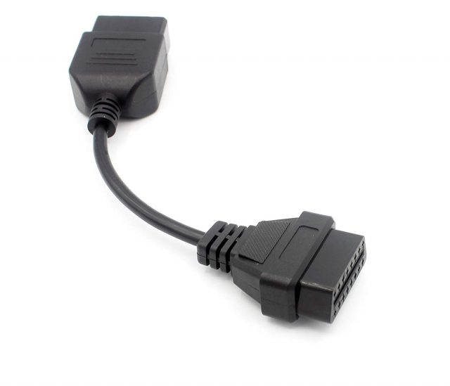 OBD 9 Pin to OBDII 16 Pin Adapter Connector Cable 9 Pin Pass Through ...
