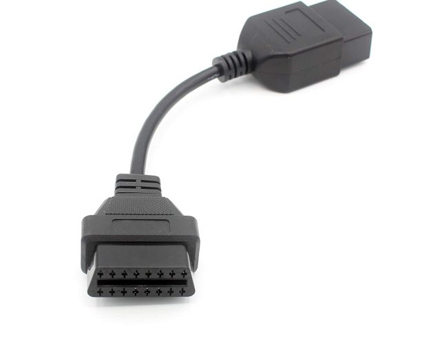 OBD 9 Pin to OBDII 16 Pin Adapter Connector Cable 9 Pin Pass Through ...