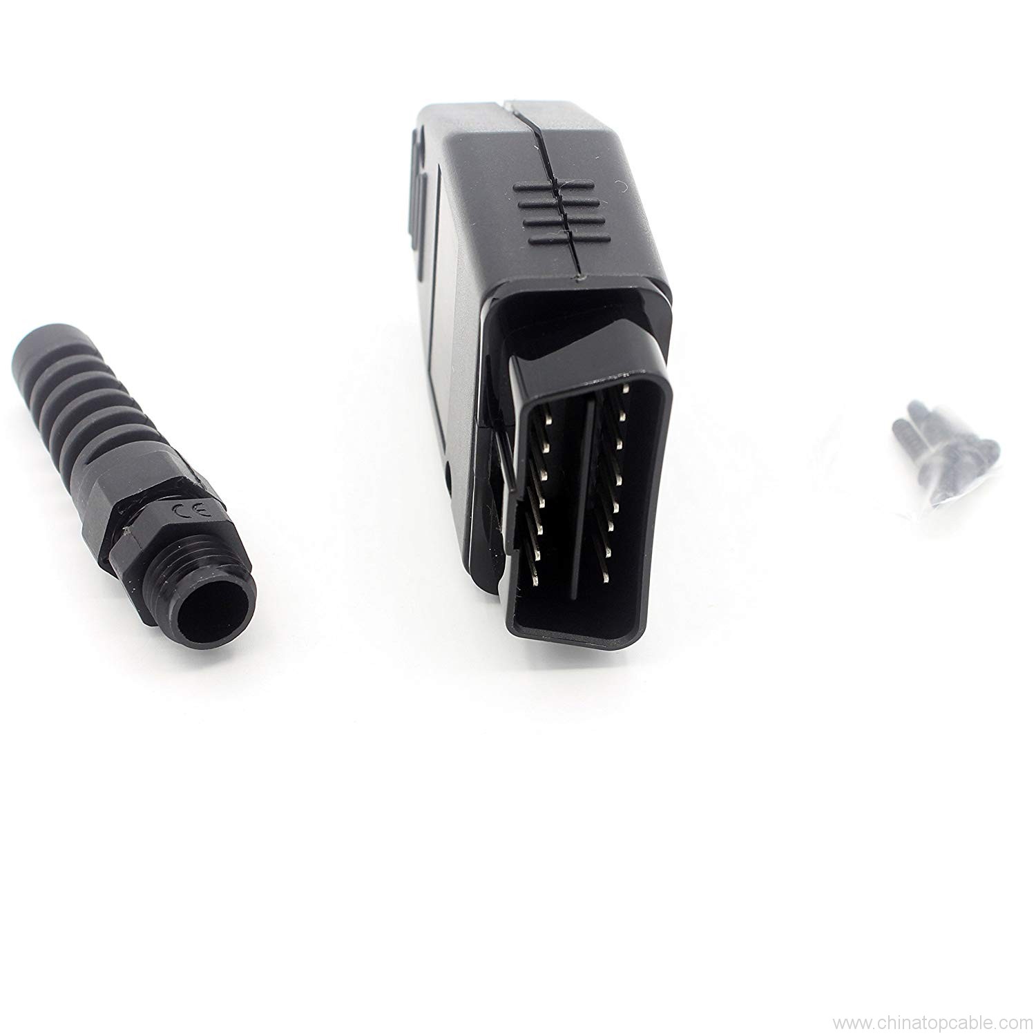 OBD II Male Connector 16 Pin Male Wiring Plug Adapter For OBD2 ...
