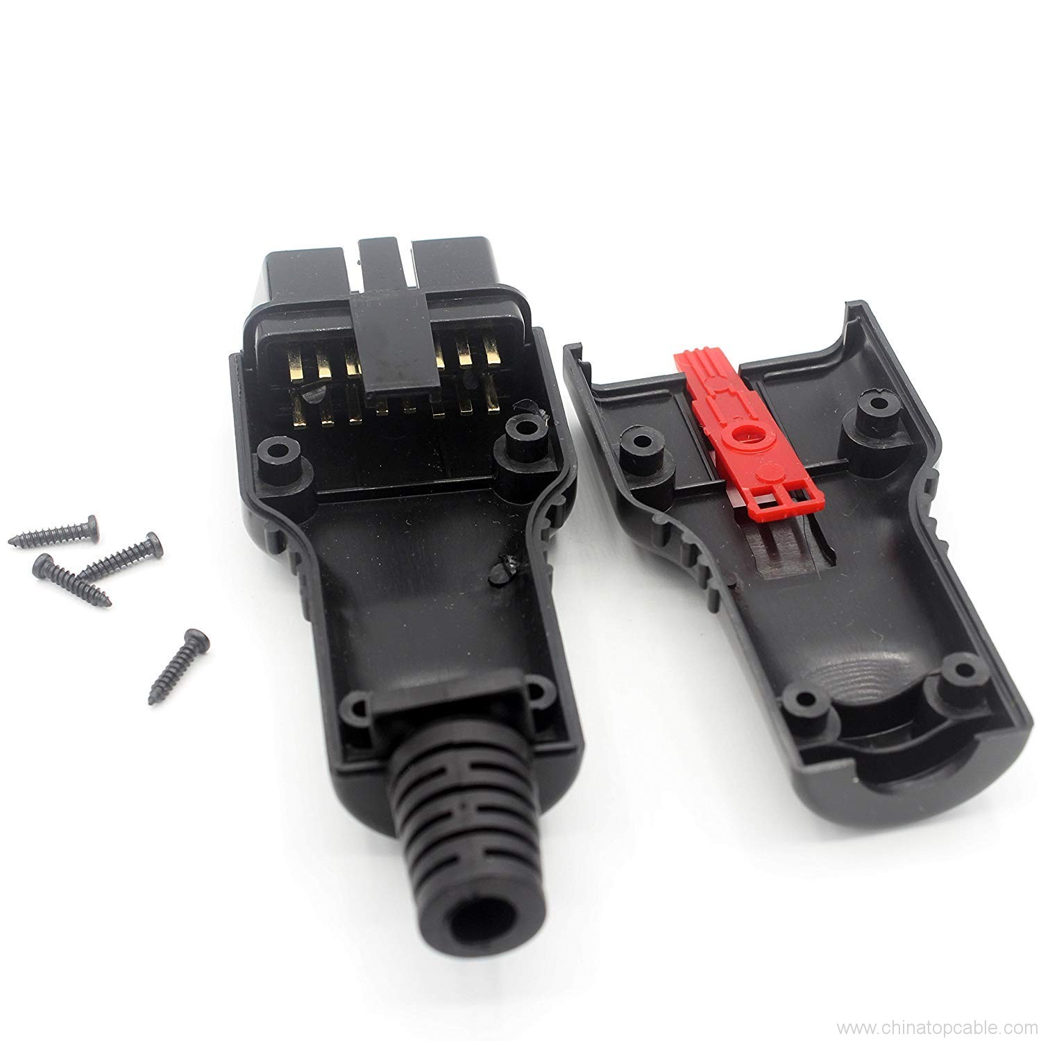 OBD II Male Special Shape Connector 16 Pin Male Wiring Plug Adapter For ...