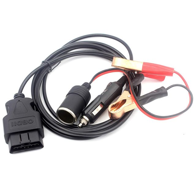 OBD2 Car Memory Saver 2 in 1, Vehicle ECU Emergency Power Supply Cable ...