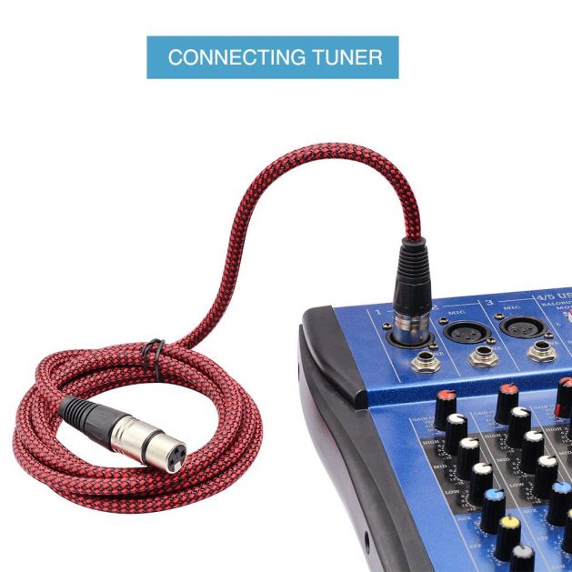 Premium XLR Male to Female 3 Pin Plug Nylon Braided Shielded ...