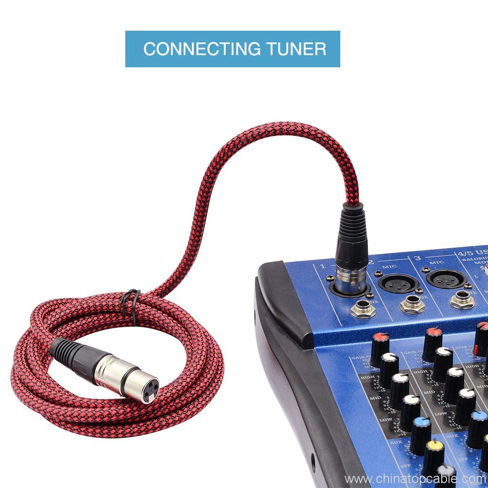 Premium XLR Male to Female 3 Pin Plug Nylon Braided Shielded ...