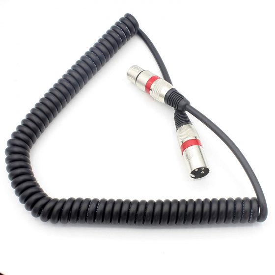 Retractable XLR Patch Cord, Spring XLR Male to XLR Female Balanced 3 ...