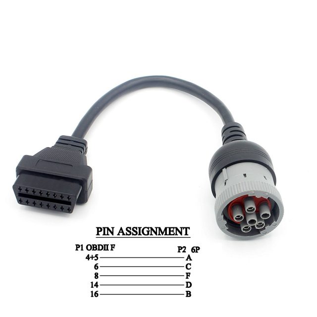 SAE J1708 Pin a OBD II 16 Cable conector adaptador de pasador para camión - Hengye Cable Factory ...