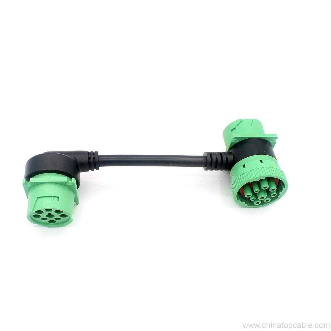 SAE J1939 9 Pin 1 自 2 用於卡車介面掃描器代碼讀取器診斷工具的分路器 Y 電纜 0.2m - 恒業電纜工廠店