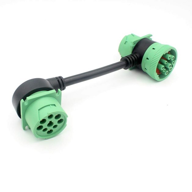 SAE J1939 9 Pin 1 自 2 用於卡車介面掃描器代碼讀取器診斷工具的分路器 Y 電纜 0.2m - 恒業電纜工廠店