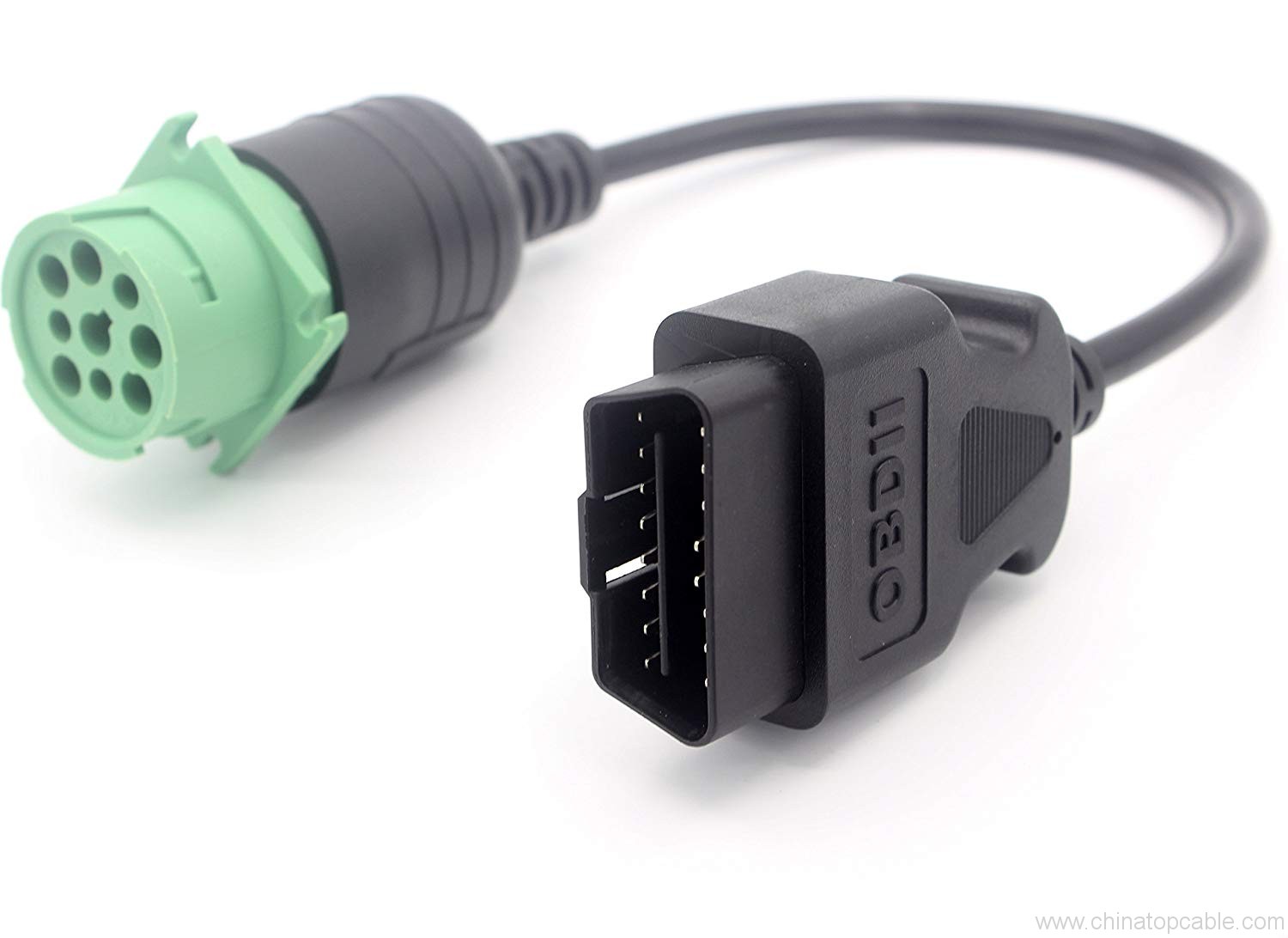 SAE J1939 9 PIN a OBD2 16 Cable adaptador de enchufe de pin para truck GPS Tracker Interfaz ...