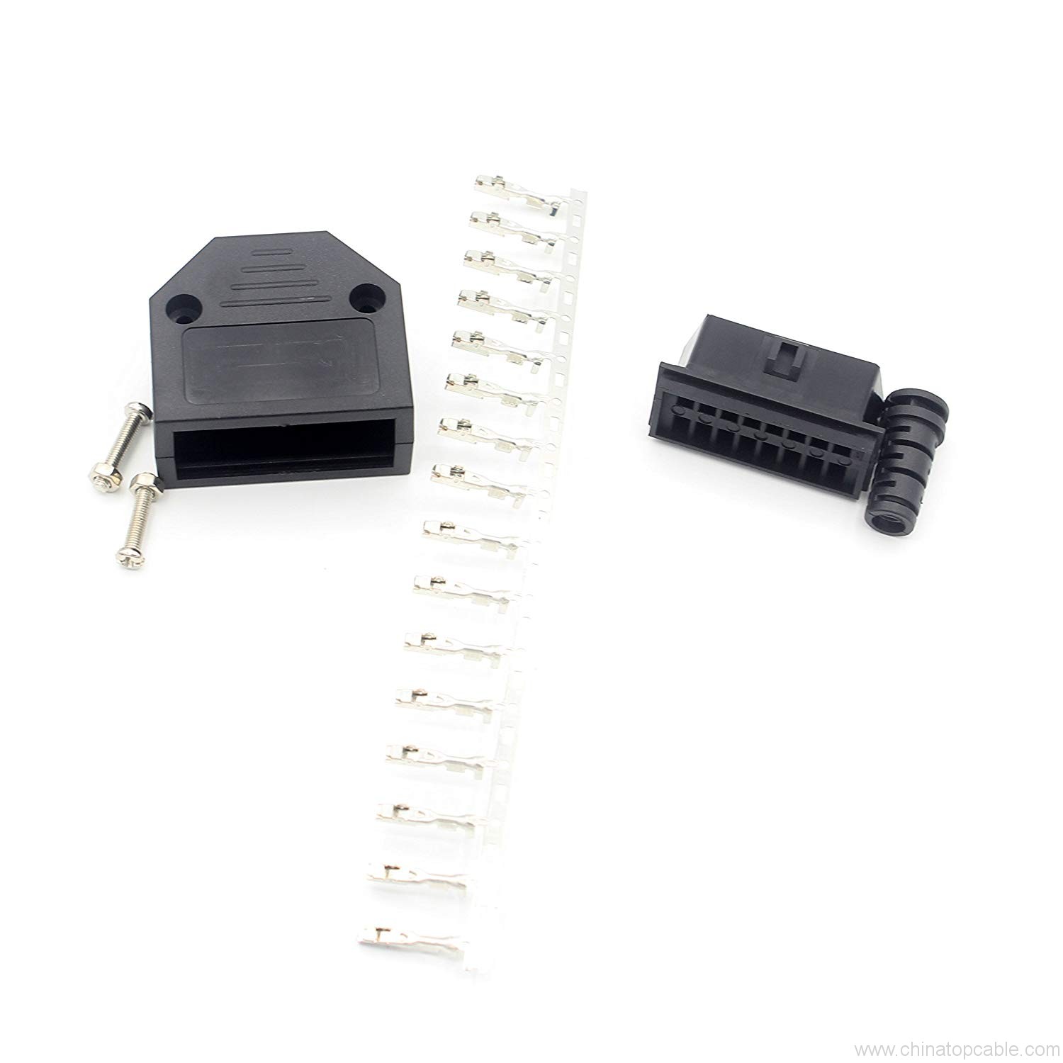 Standard OBD II Female Connector 16 Pin Wiring Plug Adapter For OBD2 ...