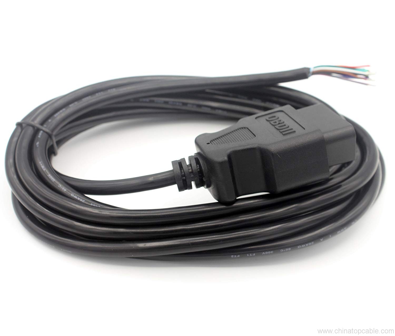 Super Long OBD-II 16 Pin Male to To End Open Plug Wire - OBD2 Male 16 ...