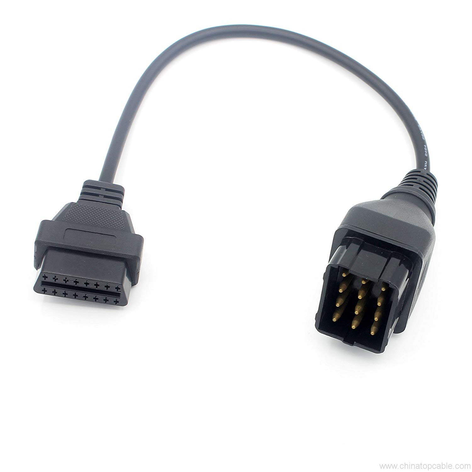 Truck 12 Pin to OBD II 16 Pin Adapter Connector Cable for GAZ Truck ...